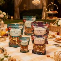 China Customized Color Printed Moisture Proof Food Grade Packaging Bag Repeated Sealing Various Flavors Nut Snack MylarBag Window for sale