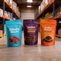 China Customized Color Stand Up Pouch Packaging Smell Proof Mylar Bag Packaging Ideal for Beef Jerky Treats Coffee Bean Powder for sale