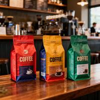 China Accepted Logo Sushi Packaging Bag One Stop Coffee Air Valve Moisture Proof Plastic Foodgrade ECO Degradable PLA Mylar Bag for sale