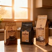 China Zipper Top Sealing Customized Color Degradable PLA Composite Multilayer Protective Foodgrade Packaging Coffee Plastic Bag Logo UV Embossing for sale
