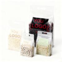 China Zipper Bag Semi Transparent Frosted Flat Bottom Mylar Bag Foodgrade Packaging for Nuts Candy Dried Fruits Plastic Bags for sale