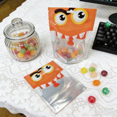 China Custom Order Stand Up Pouch Ziplock Resealable Packaging Bag Pouch Mylar Bags Logo UV Hot Stamping Transparent Window Candy Bag for sale