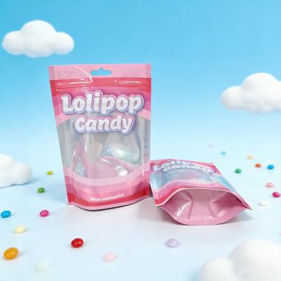 China PE Plastic Food Safe Contact Packaging Bag Eco Smell Proof Stand Up Pouch Ziplock Re-sealable Candy Mylar Bag with Window for sale