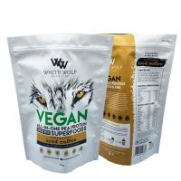 China PE Material Custom Protein Powder Shake Resealable Packaging Bag with Gravure Printing Logo Printed Plastic Food Packaging for sale
