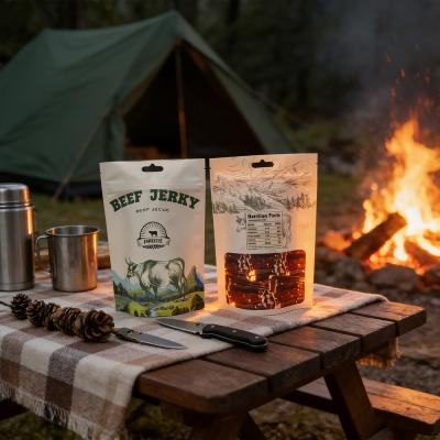China Service Provided Custom Food Grade Mylar Beef Jerky Packaging Plastic Bag Ziplock Moisture Proof Leak Proof Freshness Preserving for sale