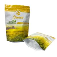 China Recyclable PE Material Custom Tea Packaging Resealable Standing Up Bag Printed Matte Plastics Food Aluminum Foil Packaging for sale