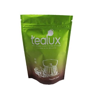 China PE Material Custom Standing Pouch Tea Zipper Packaging Bag Resealable Bag with Logo Printed Plastics Food Bag Aluminum Foil Packaging for sale