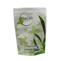 China PE Material Custom Standing Pouch Tea Zipper Packaging Bag Resealable Bag with Logo Printed Plastics Food Bag Aluminum Foil Packaging for sale
