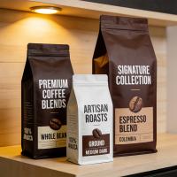 China Custom Printed Stand-Up Pouch with High Barrier Protection and Aroma Lock Technology for Coffee for sale
