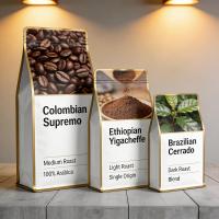 China Custom Printed Mylar Coffee Bags with High Barrier Protection and Aroma Lock Technology for Freshness for sale