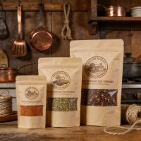 China Custom Recyclable Food Grade Spice Bags with Zipper Top for Compliant Exports and Custom Size Accepted for sale