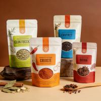 China Custom Recyclable Food Grade Spice Bags with Stand-Up Ziplock for Freshness and Export Compliance for sale