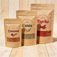 China Biodegradable Food Grade Kraft Paper Bag with Custom Printing and Ziplock Resealable Closure for sale