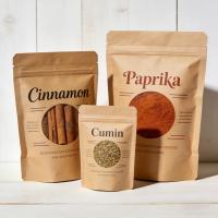 China Biodegradable Food Grade Kraft Paper Bag with Custom Printing and Ziplock Resealable Closure for sale