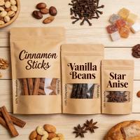 China Biodegradable Food Grade Kraft Paper Bag with Custom Printing and Ziplock Resealable Closure for sale