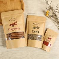 China Biodegradable Food Grade Kraft Paper Bag with Custom Printing and Ziplock Resealable Closure for sale