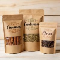 China Biodegradable Food Grade Kraft Paper Bag with Custom Printing and Ziplock Resealable Closure for sale