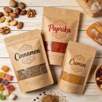 China Biodegradable Food Grade Kraft Paper Bag with Custom Printing and Ziplock Resealable Closure for sale