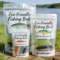 China Custom Printed Recyclable Fishing Bait Packaging Bag with Zipper Seal for Long Outdoor Storage for sale