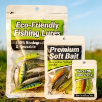 China Custom Printed Recyclable Fishing Bait Packaging Bag with Zipper Seal for Long Outdoor Storage for sale