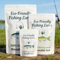 China Customized Printing Recyclable Fishing Bait Bag with Zipper Seal for Premium Bait Packaging for sale