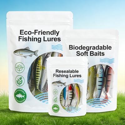 China Custom Printed Recyclable Fishing Bait Packaging Bag with Zipper Seal for Long Outdoor Storage for sale