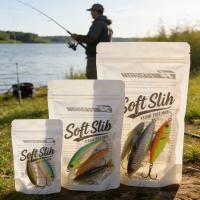 China Recyclable Fishing Bait Bag with Customized Printing and Zipper Seal for Tackle Branding for sale
