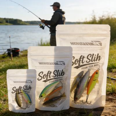 China Recyclable Fishing Bait Bag with Customized Printing and Zipper Seal for Tackle Branding for sale