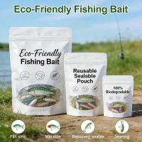China Recyclable Fishing Bait Bag with Customized Printing and Zipper Seal for Tackle Branding for sale