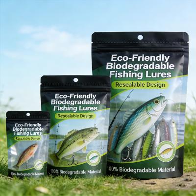 China Recyclable Customized Printing Fish Bait Pouch with Zipper Seal for Eco-Friendly Bait Packaging for sale