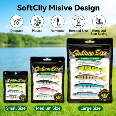 China Recyclable Customized Printing Fish Bait Pouch with Zipper Seal for Eco-Friendly Bait Packaging for sale