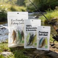 China Recyclable Fishing Bait Bag with Customized Printing and Zipper Seal for Secure Bait Packaging for sale
