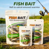 China Recyclable Fishing Bait Bag with Customized Printing and Zipper Seal for Secure Bait Packaging for sale