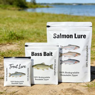 China Recyclable Fishing Bait Bag with Customized Printing and Zipper Seal for Secure Bait Packaging for sale