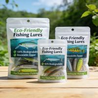 China Recyclable Fishing Bait Bag with Customized Printing and Zipper Seal for Secure Bait Packaging for sale