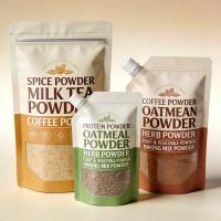 China Customized Biodegradable High Barrier Stand Up Pouch for Powder Bag with Zipper Top and Gravure Printing for sale