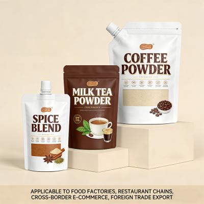 China Moisture Odor Proof Biodegradable High Barrier Stand Up Pouch for Food Powder Packaging with Custom Logo Print for sale