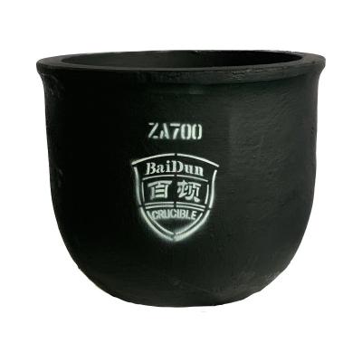 China Silicon Carbide Graphite Round Crucible 40-50 W/mK Thermal Conductivity for Induction Furnaces for sale