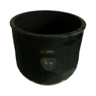 China Silicon Carbide Graphite Crucible Round Type 40-50 W/mK Thermal Conductivity for Metal Melting for sale