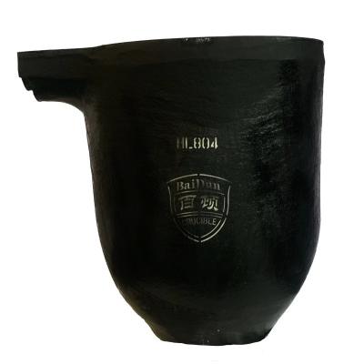 China Metal Saving Silicon Carbide Graphite Crucible with Pouring Nozzle - 1600°C Heat Resistance, 40-50 W/mK Thermal Conductivity for sale