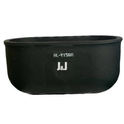China Oval Type Silicon Graphite Carbide Crucible 40-50 W/mK Thermal Conductivity for Metal Melting for sale