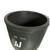China Round Silicon Carbide Graphite Crucible 40-50 W/mK Thermal Conductivity for Aluminum Melting for sale