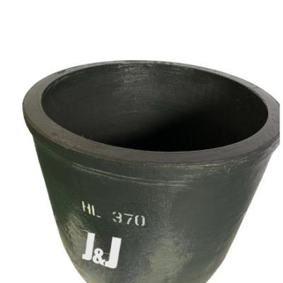 China Round Silicon Carbide Graphite Crucible 40-50 W/mK Thermal Conductivity for Aluminum Melting for sale