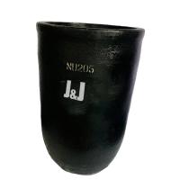 China Round Silicon Carbide Graphite Crucible for Copper Melting - 2.21-2.25 g/cm³ Density, 40-50 W/mK Thermal Conductivity for sale