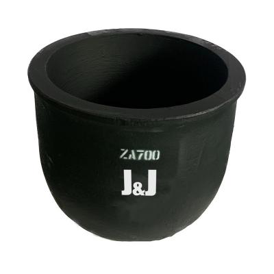China Low Slag Adherence Silicon Carbide Graphite Circular Crucible 40-50 W/mK Thermal Conductivity for Induction Furnaces for sale