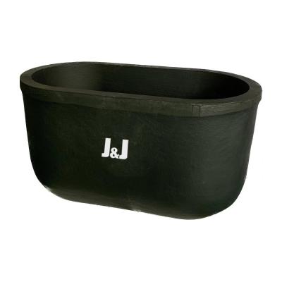 China Industrial Oval Silicon Carbide Graphite Crucible for Metal Melting 40-50 W/mK Thermal Conductivity for sale