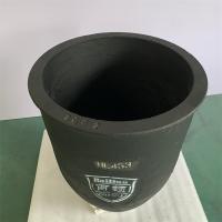China Round Black Silicon Carbide Graphite Crucible for Metal Melting - 40-50 W/mK Thermal Conductivity at 800°C for sale