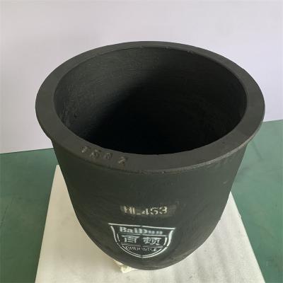 China Round Black Silicon Carbide Graphite Crucible for Metal Melting - 40-50 W/mK Thermal Conductivity at 800°C for sale
