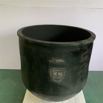 China Silicon Carbide Graphite Crucible Round 40-50 W/mK Thermal Conductivity for Metal Melting for sale