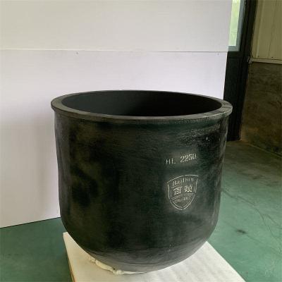 China Silicon Carbide Graphite Crucible for Aluminum Melting - 1600°C Max Temperature, Isostatic Pressing Technology for sale